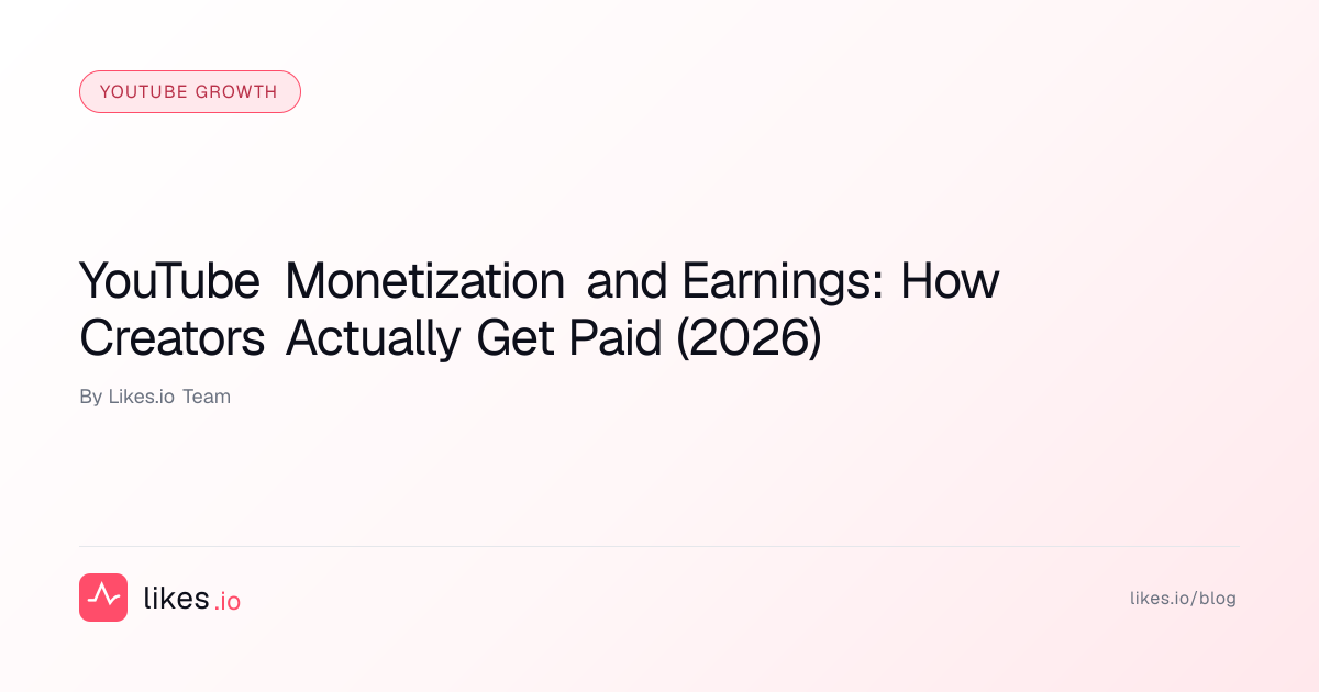 YouTube Monetization and Earnings (2026) | Likes.io