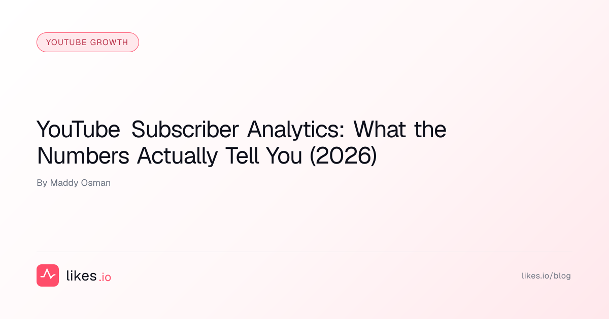 YouTube Subscriber Analytics Explained | Likes.io